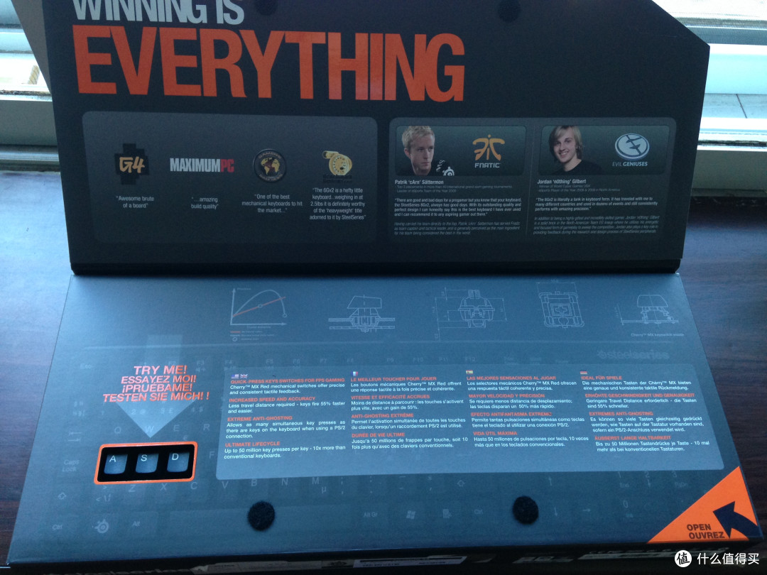 SteelSeries 赛睿 6Gv2 游戏机械键盘 红轴 开箱体验_键盘_什么值得买