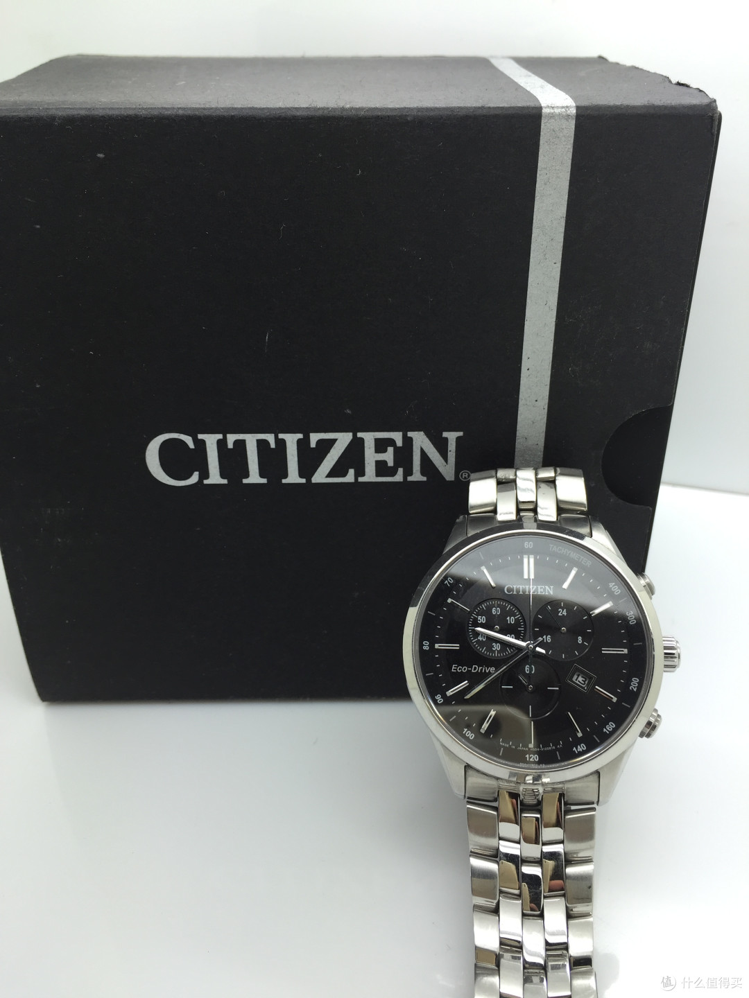 CITIZEN 西铁城 AT2140-55E 光动能不锈钢计时手表 开箱_男表_什么值得买