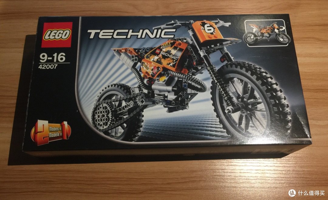 LEGO 乐高 42007 科技摩托 开箱_拼插积木_什么值得买