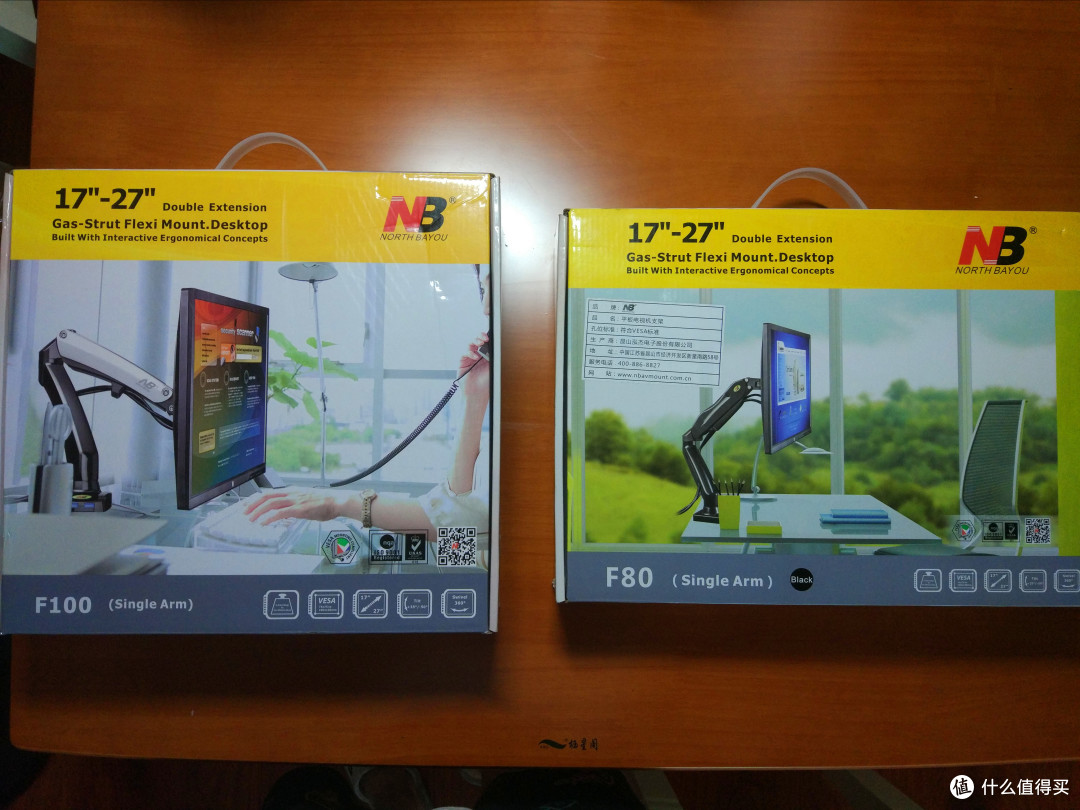 F80的进化 — NB F100 电脑显示器支架 开箱_家电安装_什么值得买