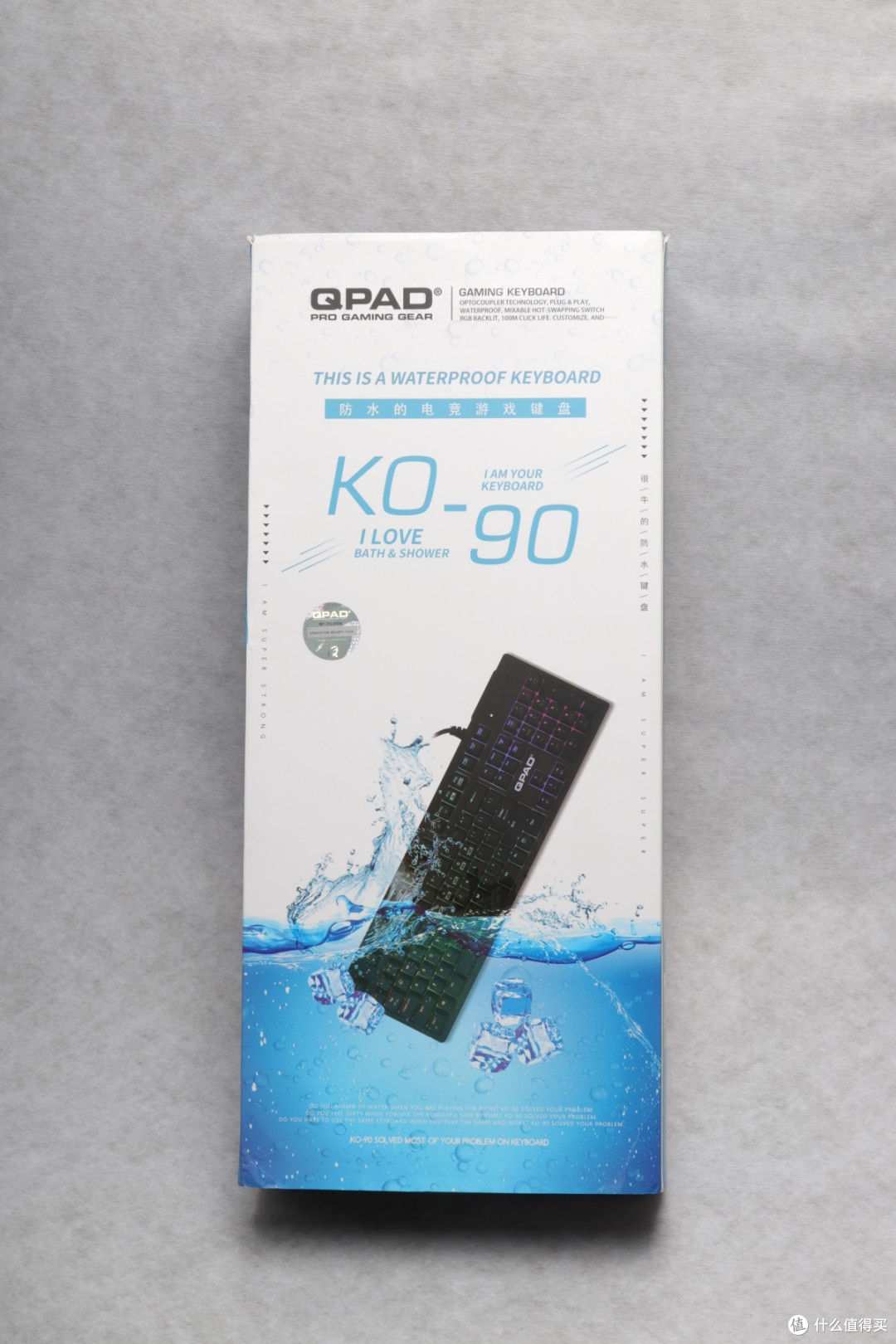 直接用水冲，最简单粗暴的键盘清洁方式 QPAD KO-90 RGB电竞键盘_键盘_什么值得买