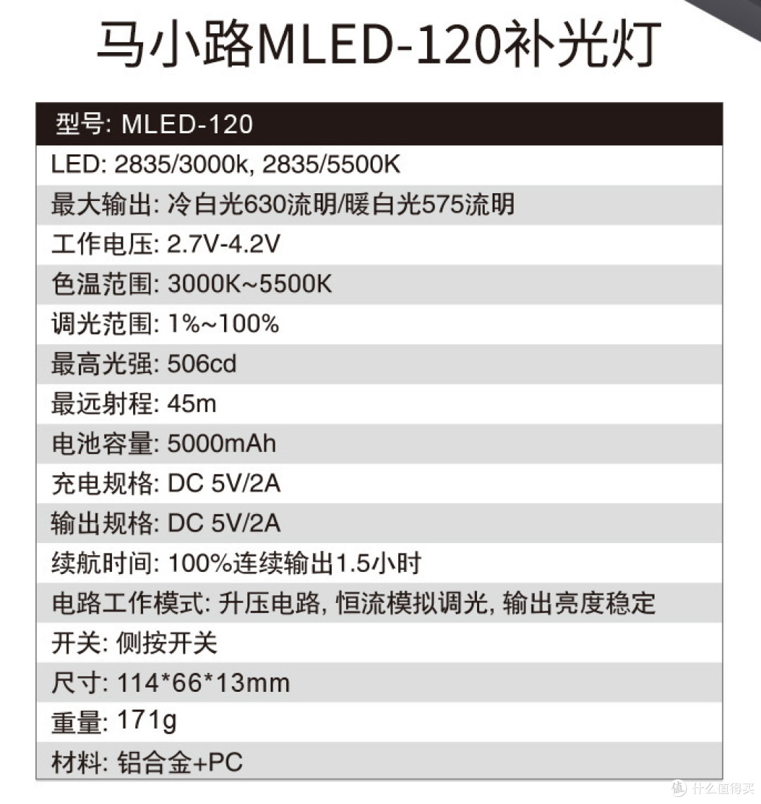 拒绝暴利，榨干价格水分，极致性价比的马小路MLED-120补光灯入手体验_相机配件_什么值得买