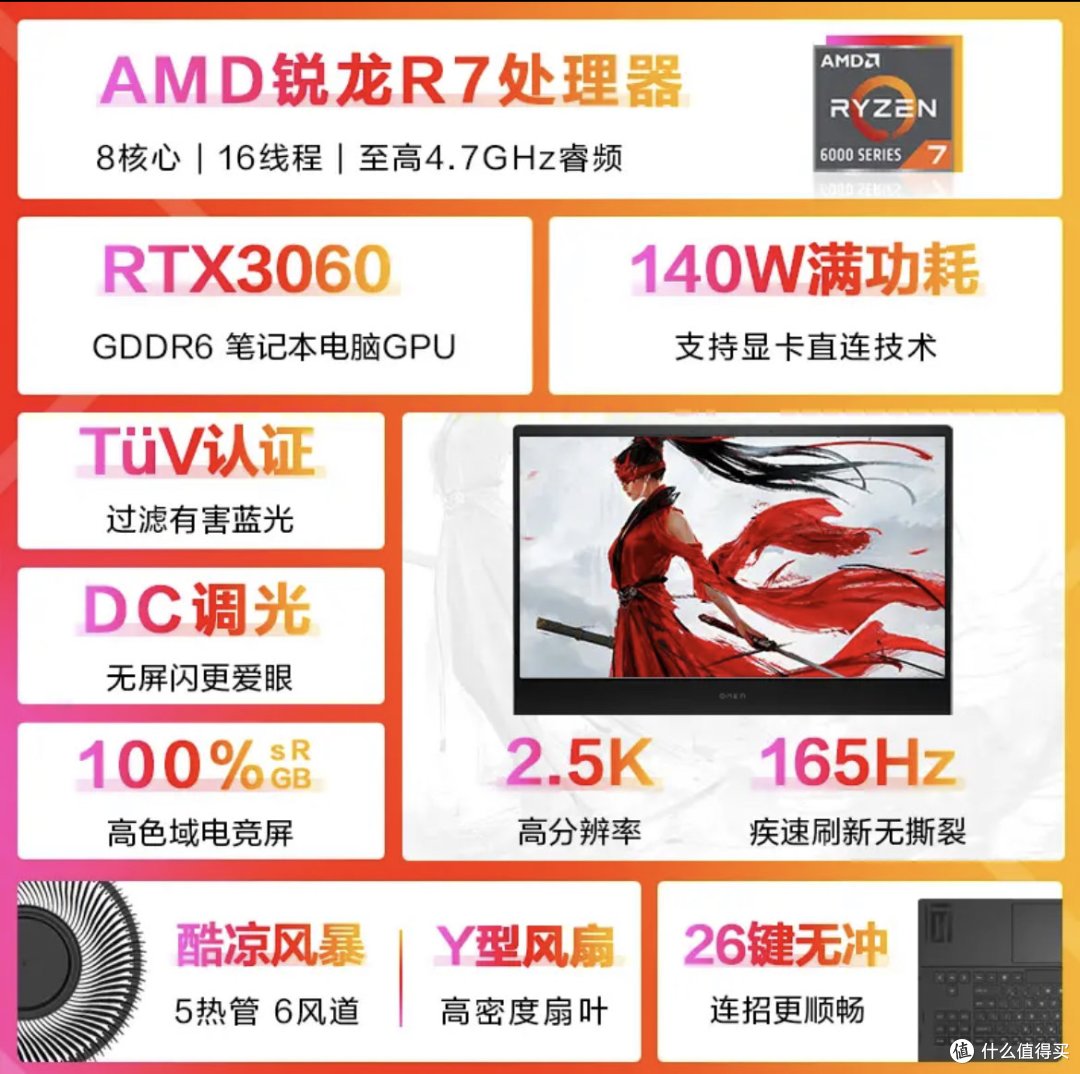 笔记本有颗锐龙心，大核大显，性能卓越！3款R7 6800H游戏本推荐，大一新生入学必备！_笔记本电脑_什么值得买
