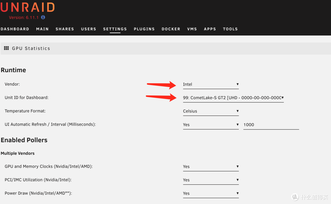 UNRAID 如何添加 GPU 仪表盘并开启核显（不用再敲代码了）_NAS存储_什么值得买