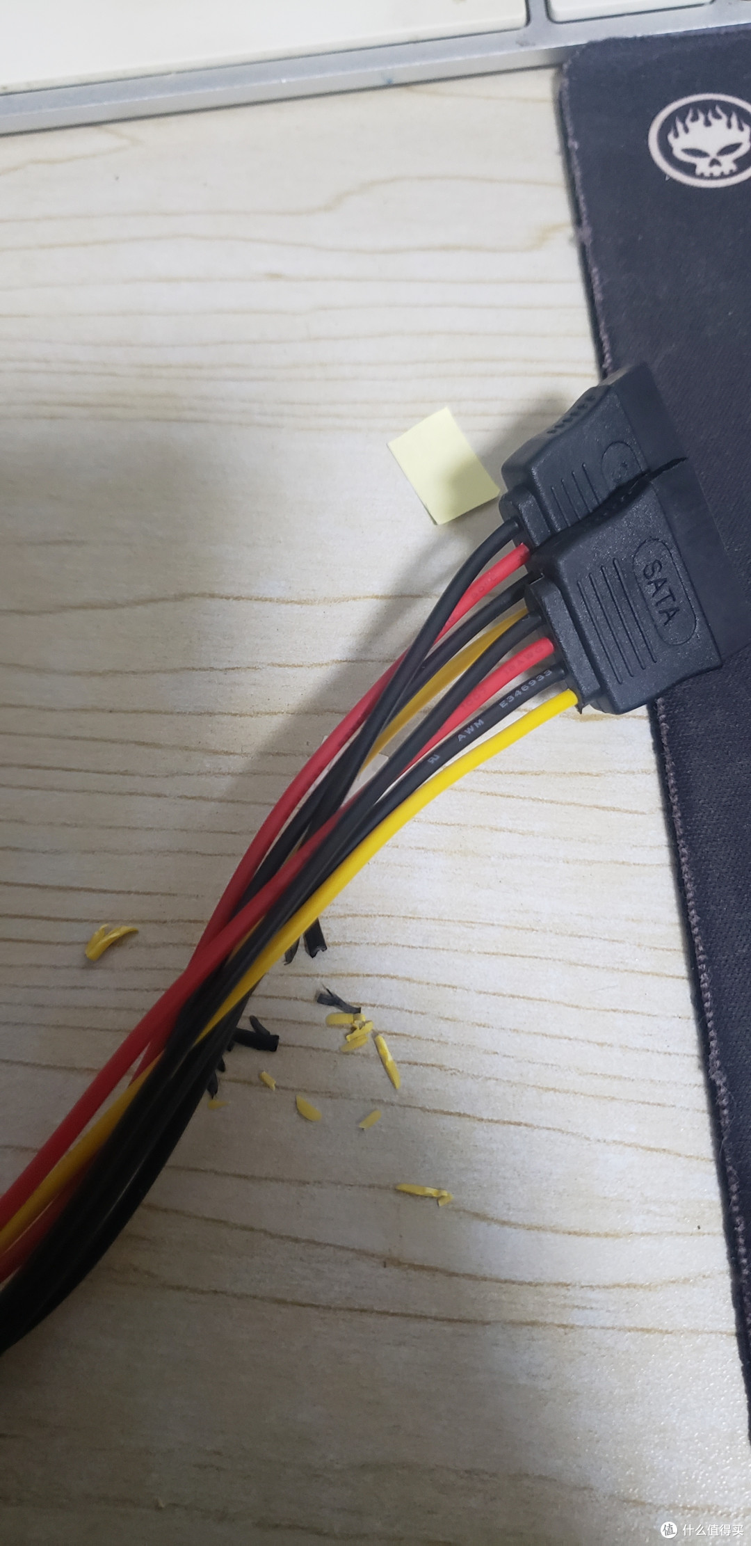 网上没卖只好DIY一分二sata线_其他数码配件_什么值得买