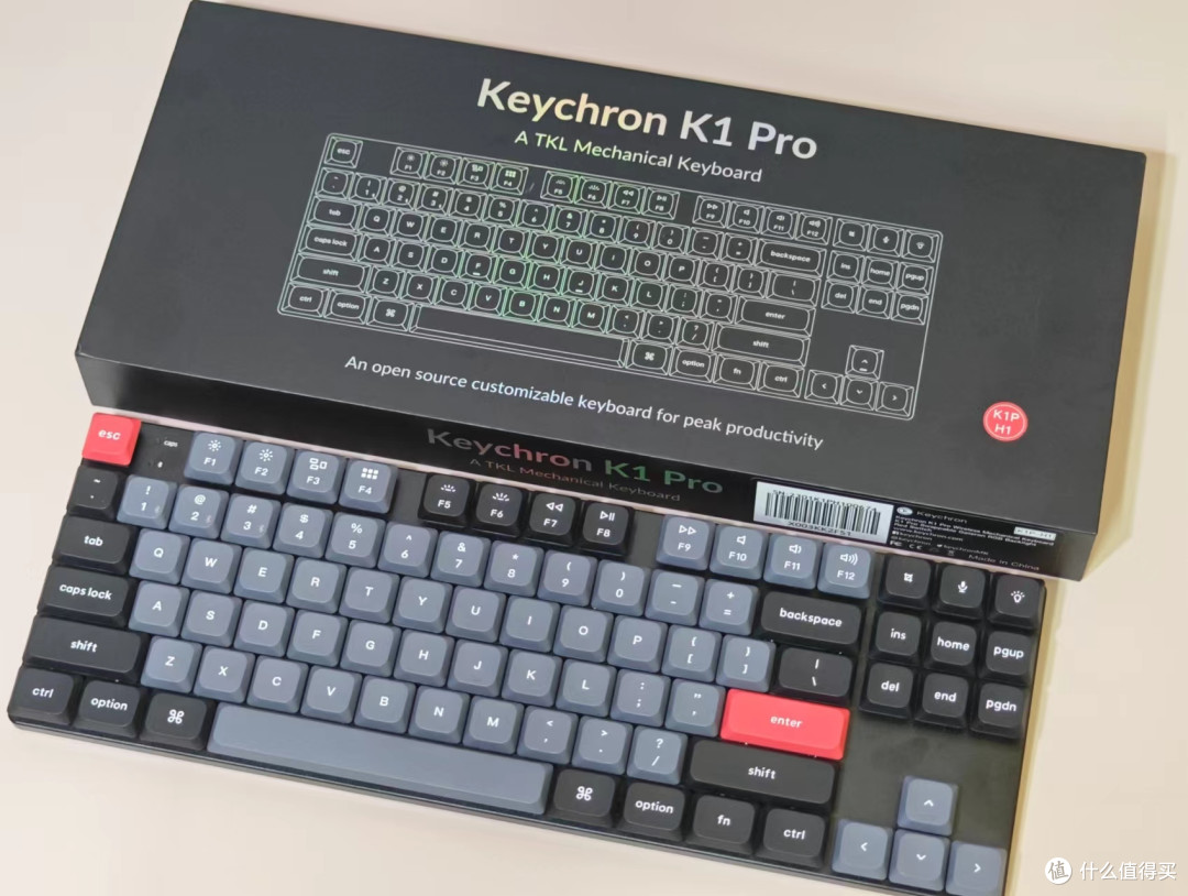 键盘小白的第一款超薄双模机械键盘——Keychron K1 Pro_键盘_什么值得买