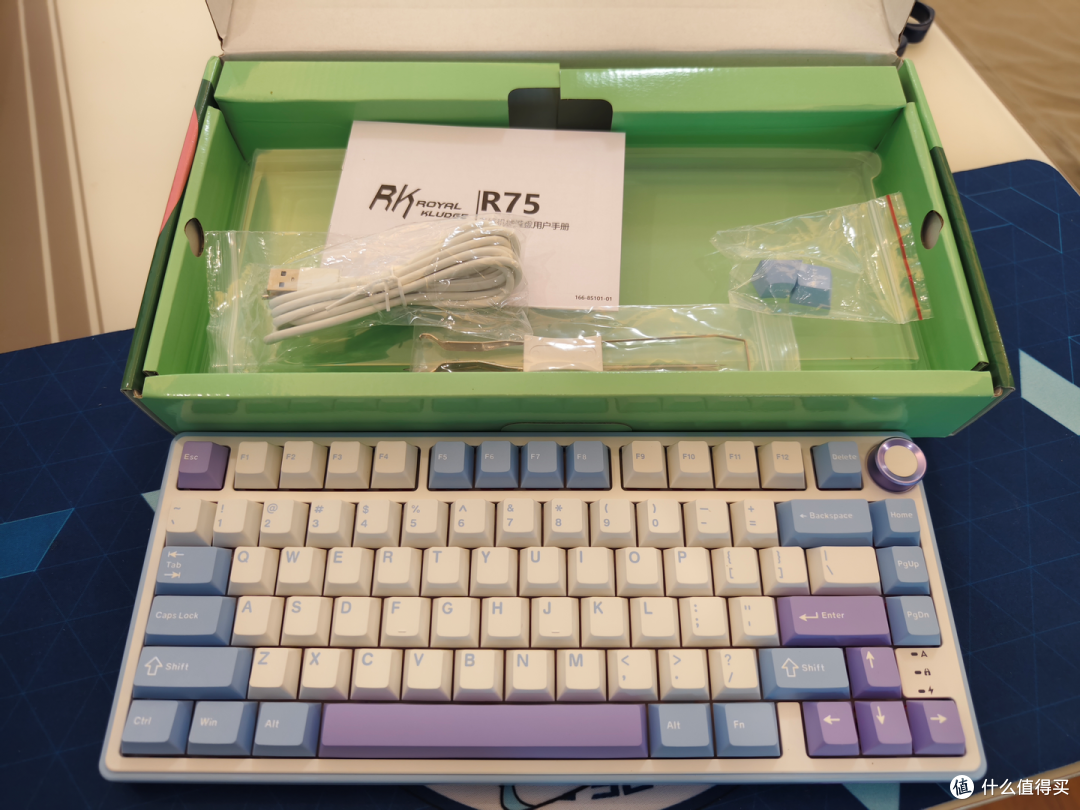 RK R75首发体验，奶芋配色，钢铁轴，200价位最强之一_键盘_什么值得买