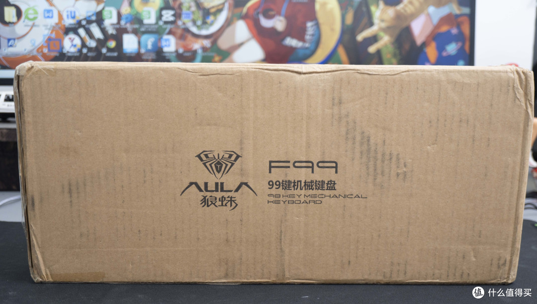 开箱狼蛛F99顶配Fr4沉金开槽版本，附拆解_键盘_什么值得买