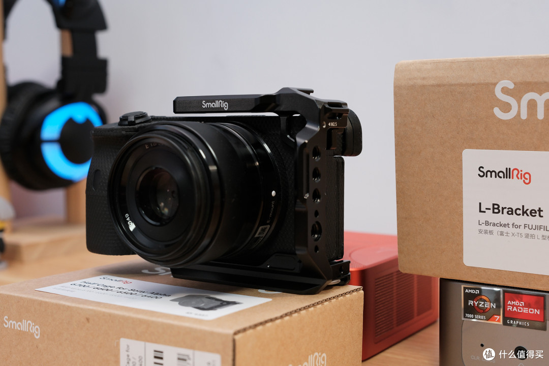 斯莫格兔笼L型手柄，让富士XT5和索尼A6600相机横拍竖拍更方便_单电相机_什么值得买