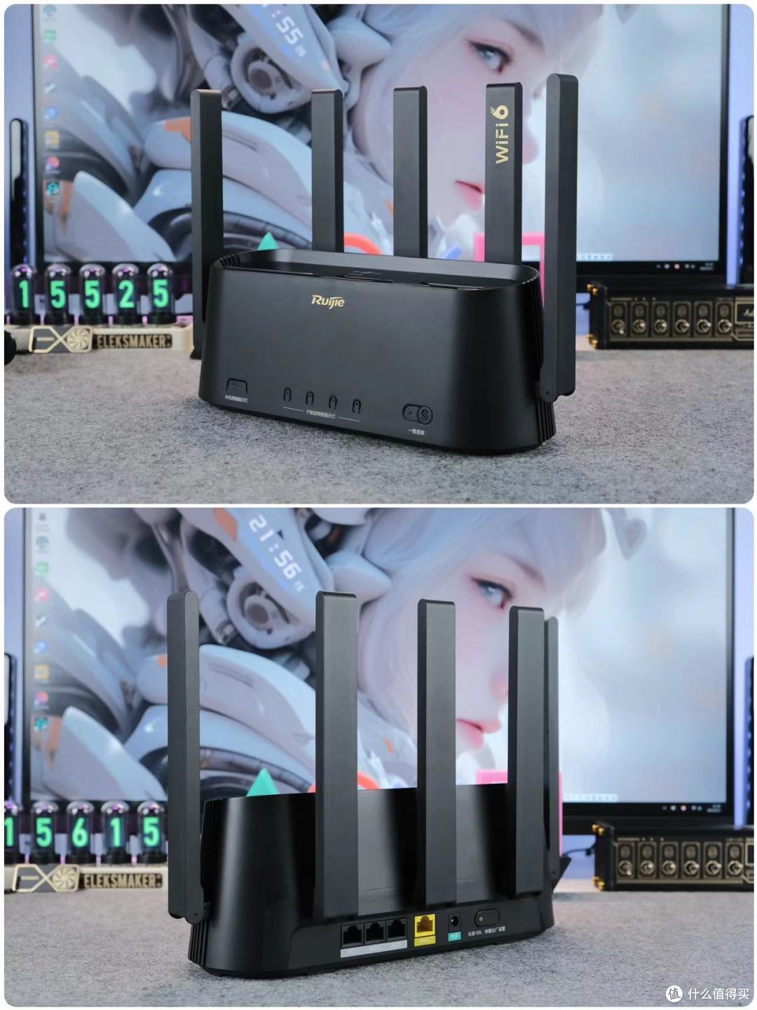 大户型、复式房再也不用担心Wifi信号不好了——锐捷蜂鸟旗舰版子母路由器穿墙无忧_路由器_什么值得买