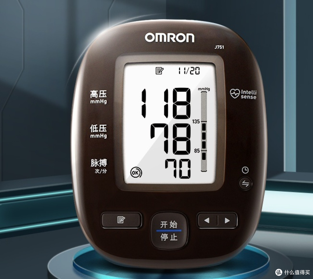 欧姆龙（OMRON）智能蓝牙上臂式血压计J751：蓝牙传输、APP分析，健康管理的好选择_血压计_什么值得买
