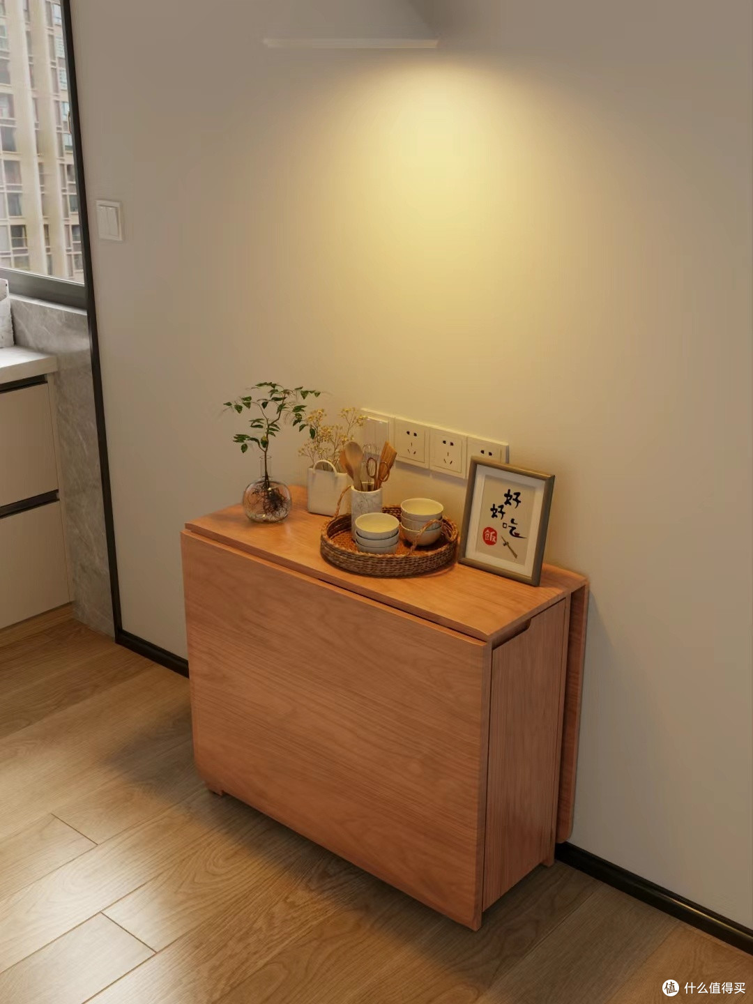 小户型首选，折叠餐桌_餐厅家具_什么值得买