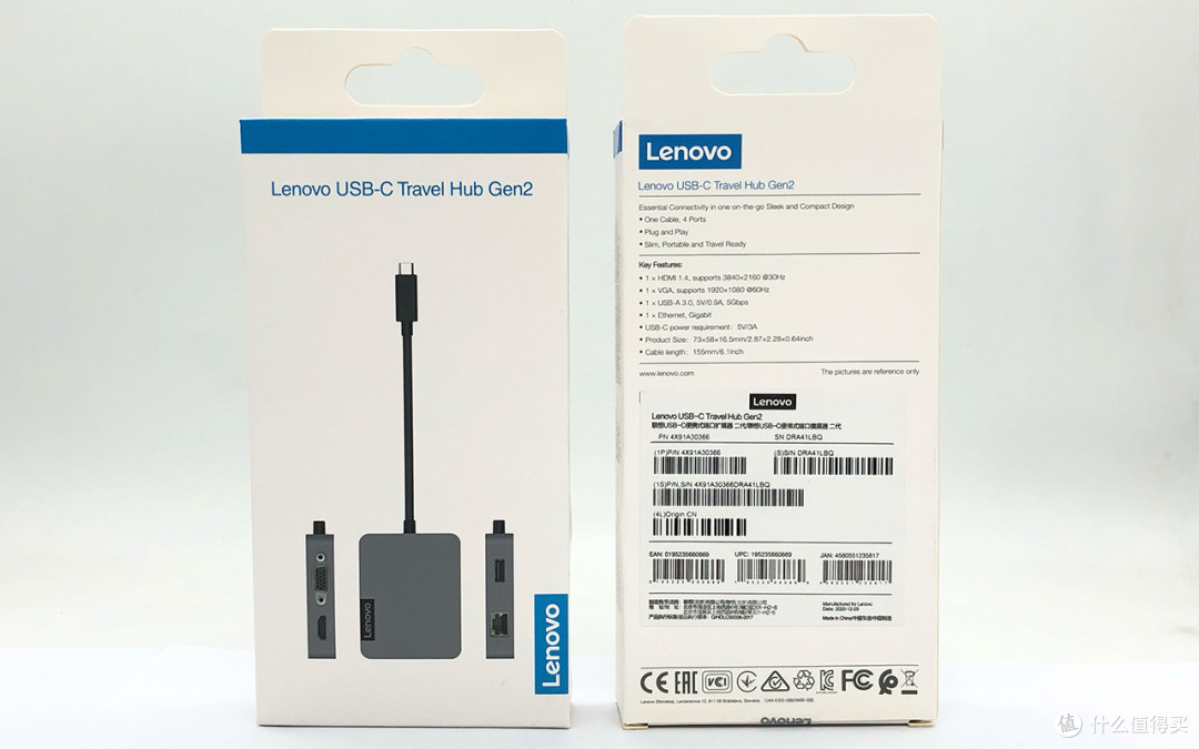 联想USB C Travel Hub Gen2便携式端口拓展器 拆解报告 旅行办公神器Mini Hub 4X91A30366 支持双显示器 ...