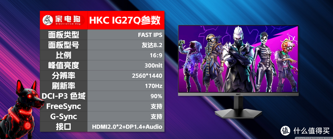 “1200元以内显示器榜的TOP1”，就是这台——HKC IG27Q_显示器_什么值得买