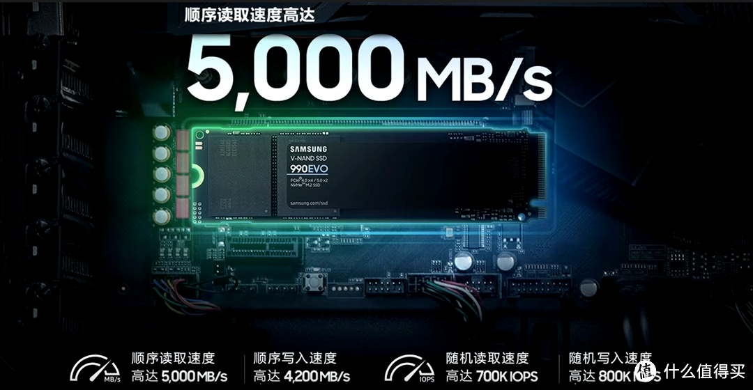三星990evo硬盘上市:兼容pci E5 0协议,dram Less设计 固态硬盘 什么值得买
