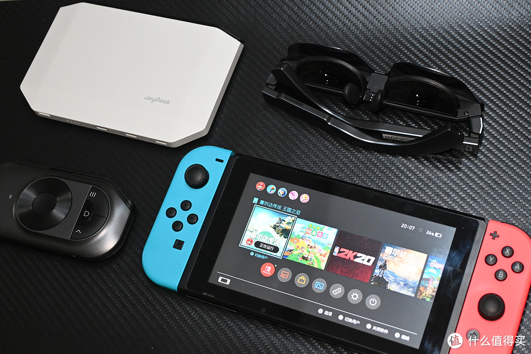 用雷鸟 Air2 AR 眼镜玩 Switch，随身携带玩游戏太爽了，比便携屏更方便！_AR设备_什么值得买