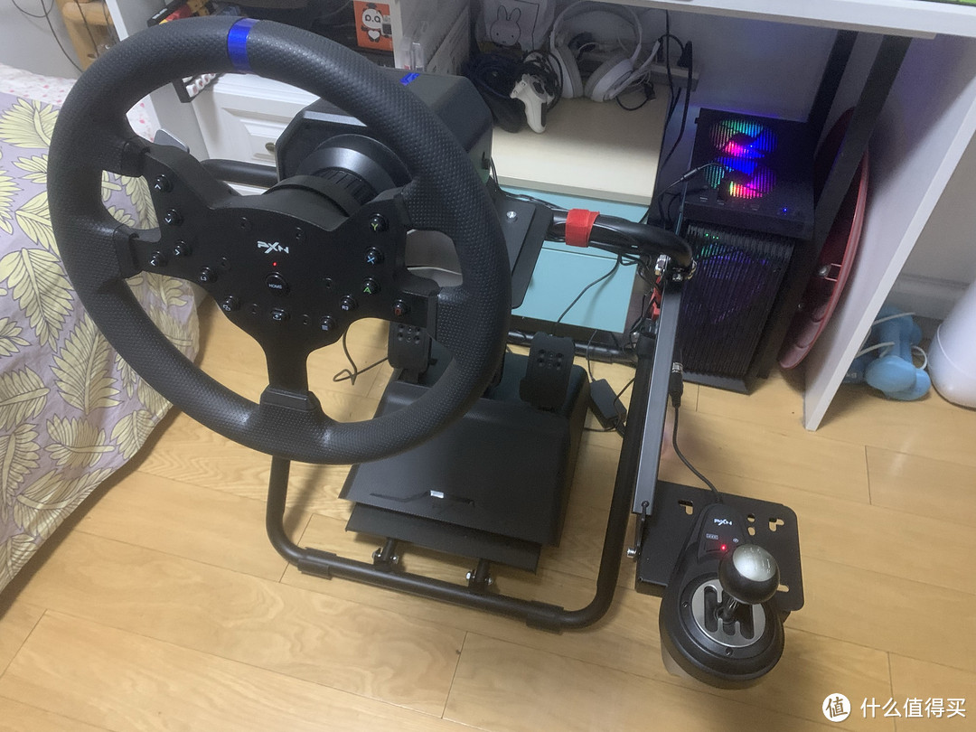 莱仕达V99力反馈游戏方向盘，模拟驾驶体验升级！_游戏手柄_什么值得买