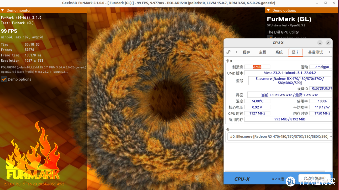 580显卡在Linux系统下的烤机测试教程_显卡_什么值得买