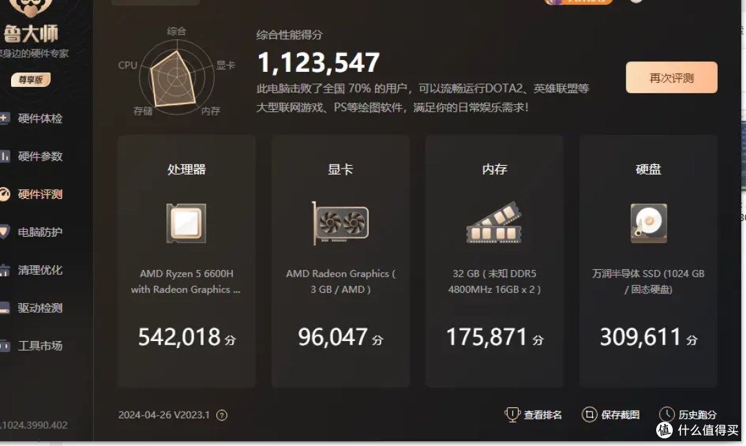 22年的R5-6600H标压处理器还值得买么？从外观、散热、性能、游戏多维度讲解！_台式机_什么值得买