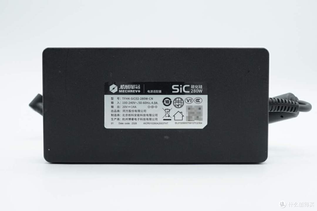 拆解报告：MECHREVO机械革命280W碳化硅电源适配器TFHK-SiC02-280W-CN_电脑电源_什么值得买