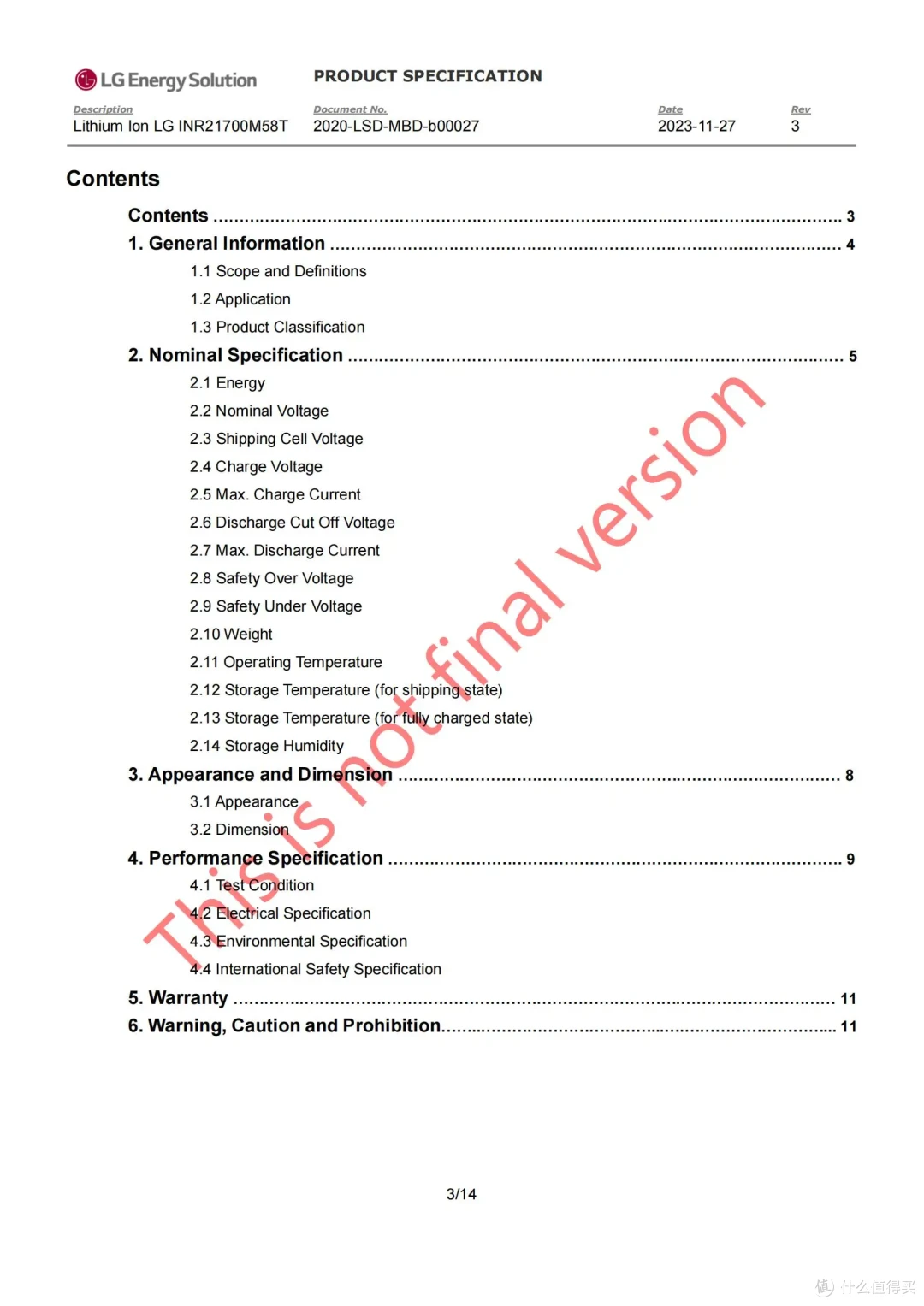 LG电芯规格书开放下载_电池_什么值得买