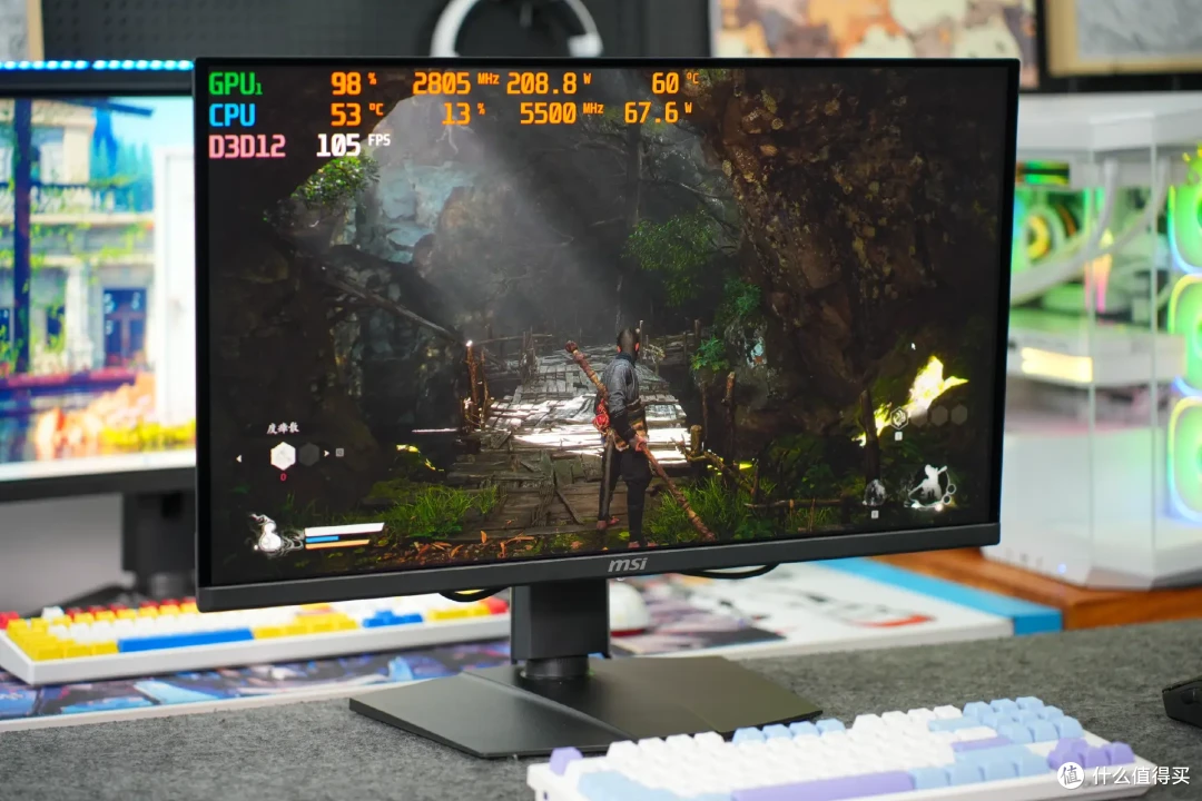 OLED显示器也开卷？属性依然顶，价格更亲民！微星MAG 271QPX QD-OLED E2实测_显示器_什么值得买