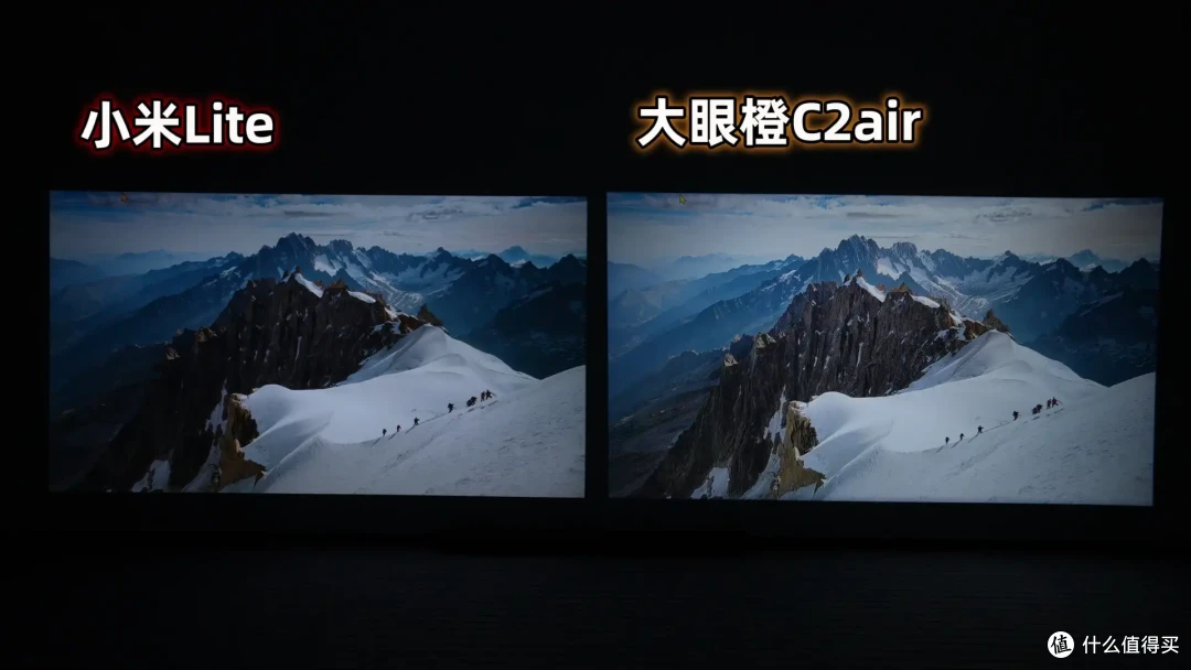 百元级投100寸大屏幕！大眼橙C2air对比小米Lite！投影仪避坑指南与调色方案_投影仪_什么值得买