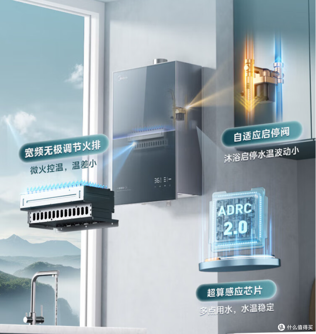 搭载新一代水伺服恒温技术，美的无冷感M9S燃气热水器技术解析_燃气热水器_什么值得买