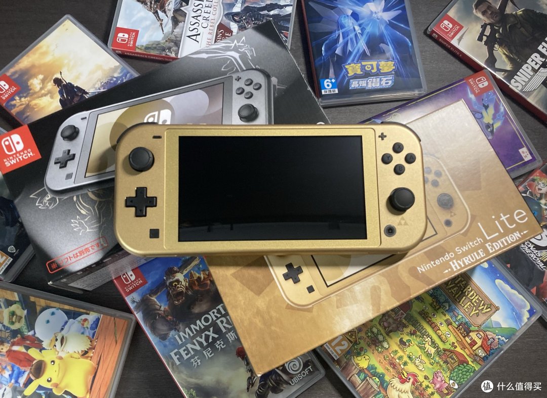 全站首发！Switch Lite海拉鲁限定版开箱！NS最后一款限定机？_游戏机_什么值得买