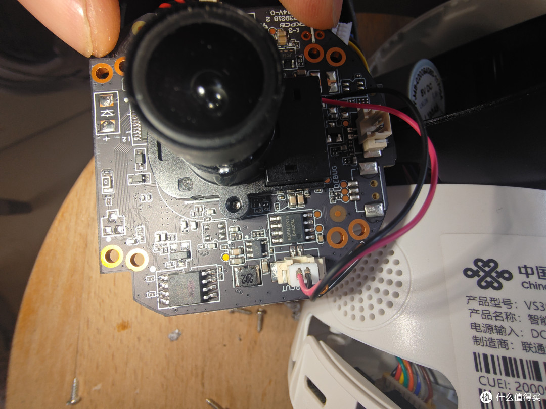 联通华盛VS302摄像头拆解_摄像头_什么值得买