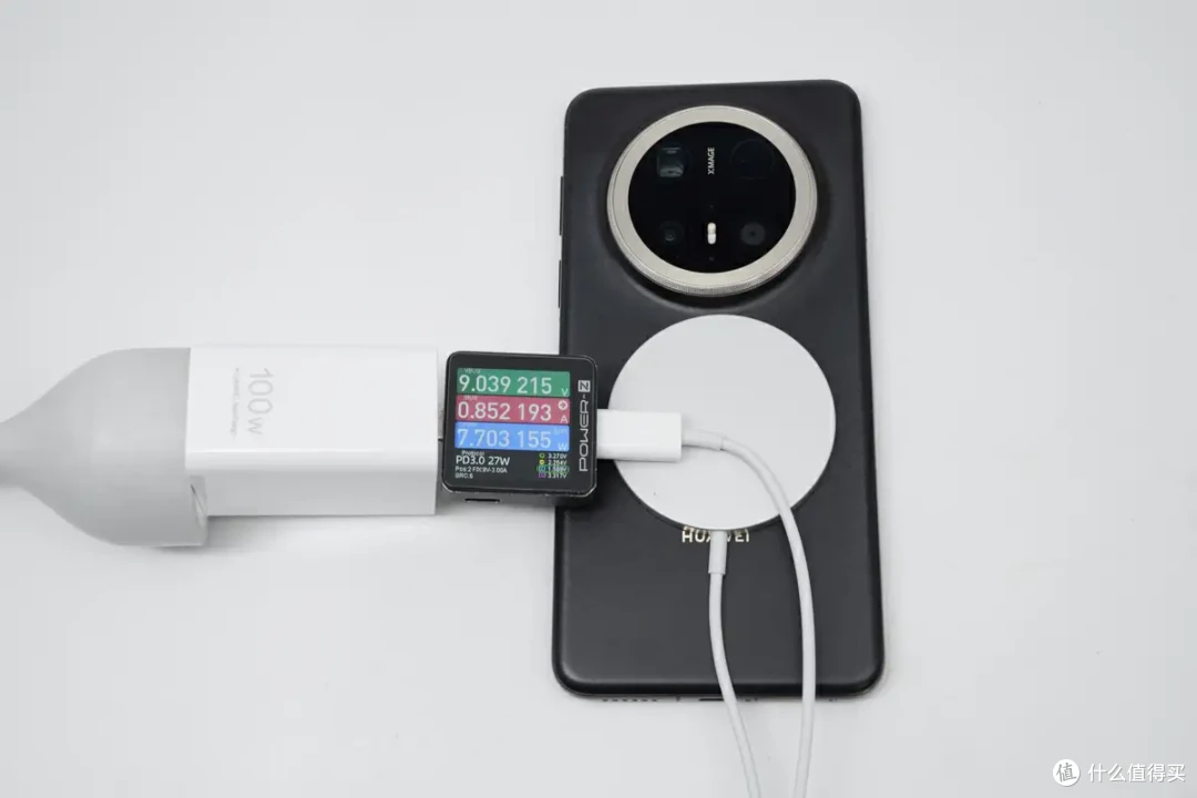 华为Mate 70 Pro+ 80W无线充电实测：耗时约47分钟_充电器_什么值得买