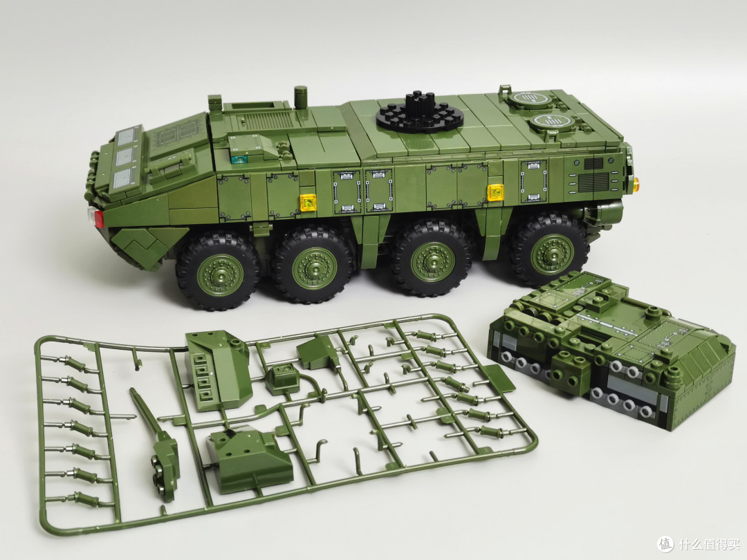 12GO 轮式 ZBL - 19 步兵战车积木深度测评_拼插积木_什么值得买