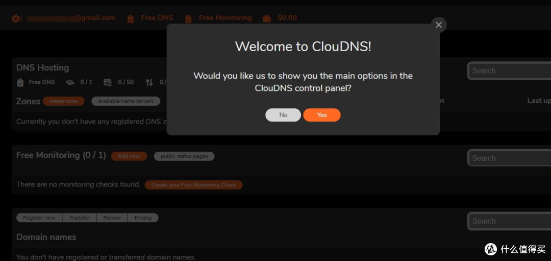 注册免费的 ClouDNS 域名_服务器_什么值得买