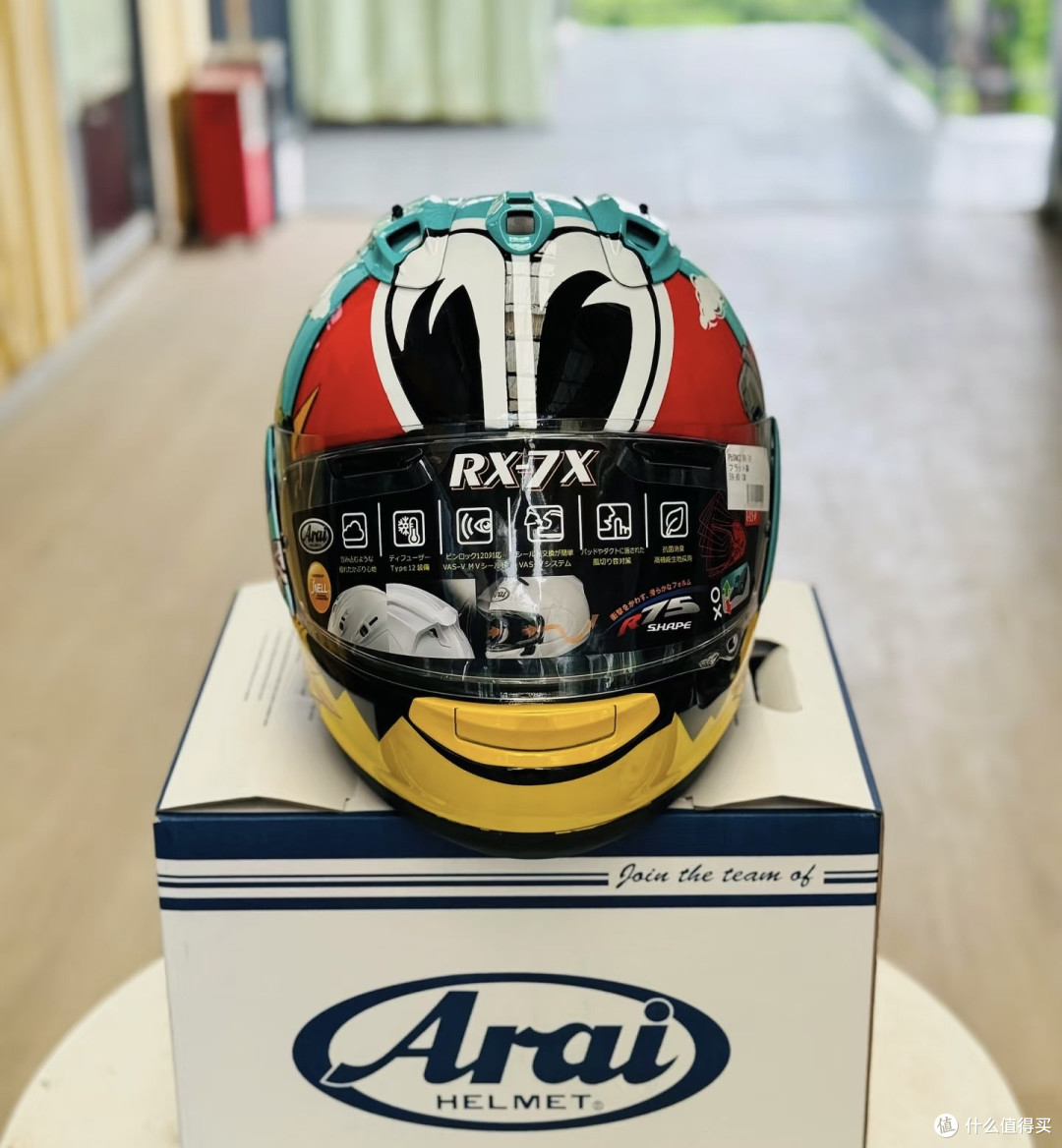 Arai日本进口头盔RX-7X骑行GP赛道头盔选手全盔全覆四季RX7X 测评_摩托车骑行装备_什么值得买