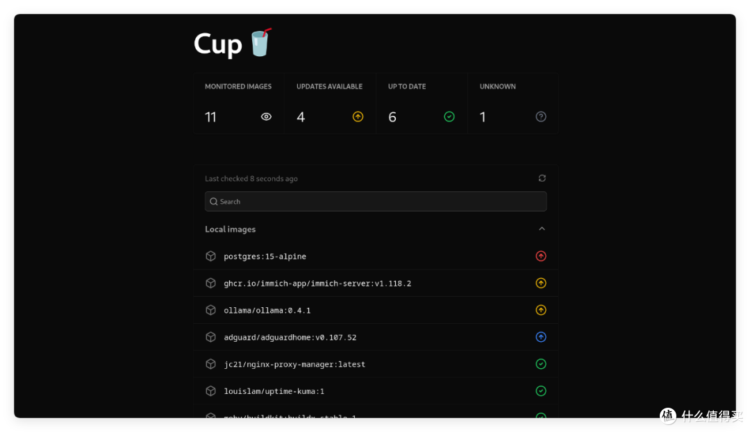 神器，Docker更新一秒知，arm也能用！绿联部署「Cup」_网络存储_什么值得买