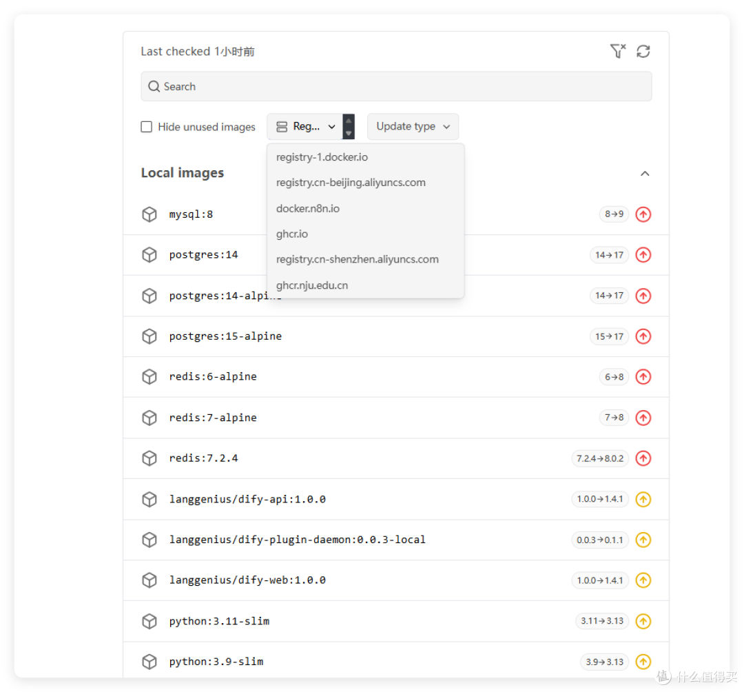 神器，Docker更新一秒知，arm也能用！绿联部署「Cup」_网络存储_什么值得买