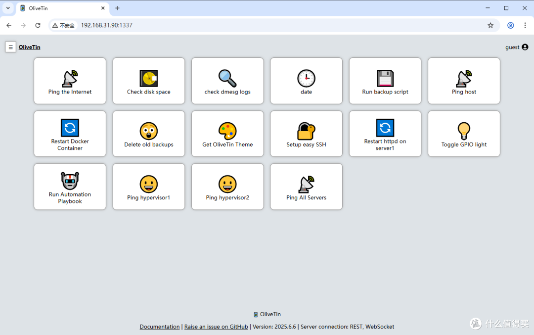 惊了，扩展性极高！NAS 部署 OliveTin，轻松执行自定义命令_网络存储_什么值得买