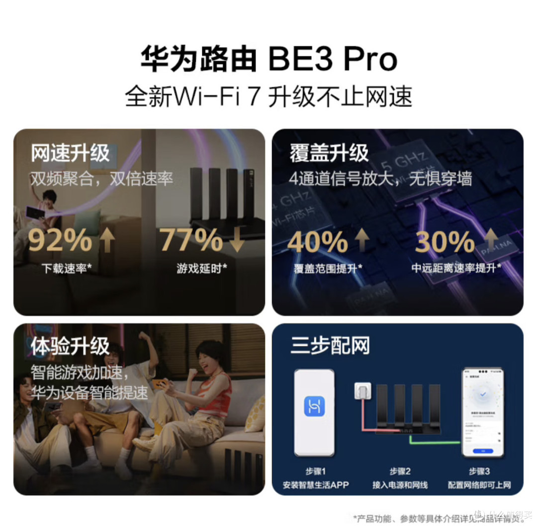华为路由 BE3 Pro：率先拥抱 WiFi 7，开启千兆无线新纪元！_路由器_什么值得买