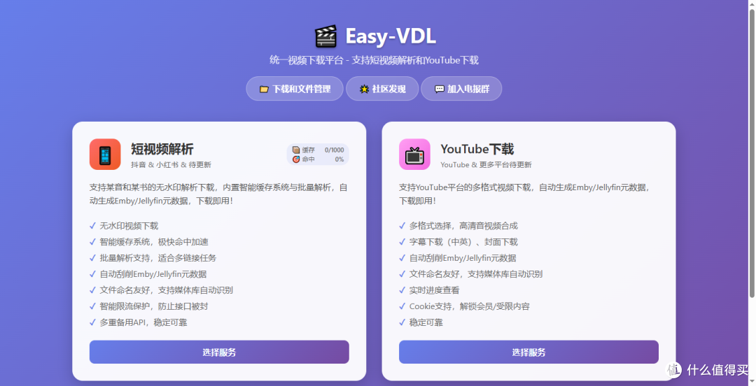 别怪我没提醒！NAS 一键部署 Easy-VDL 视频下载并刮削，太舒服了_服务软件_什么值得买