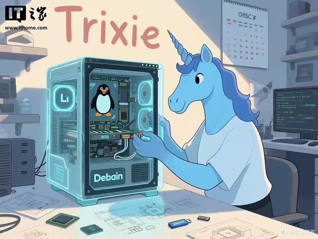 Debian 13“Trixie”稳定版发布：升级Linux内核6.12 _服务软件_什么值得买