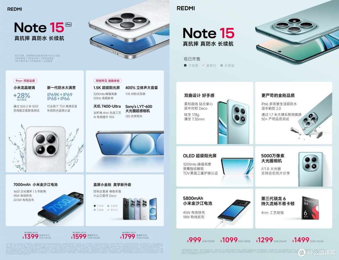 相差300元，红米Note15 Pro和Note15 Pro+对比，差距比想象中更大_手机_什么值得买