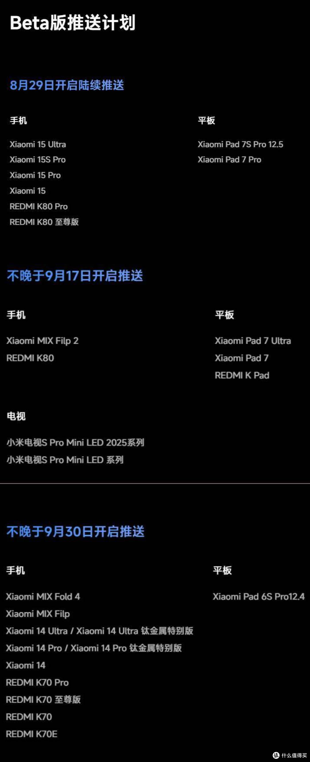 澎湃OS3正式版内测包括Turbo4、K60E等46款；Beta版10大Bug是这些_手机软件_什么值得买