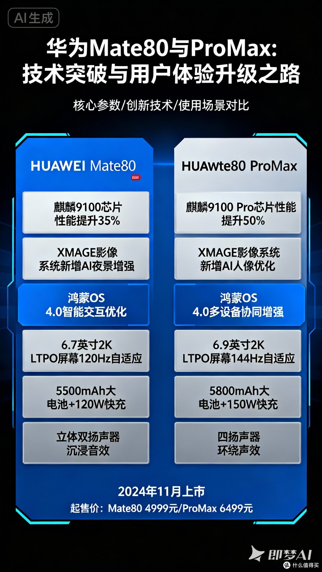 华为Mate80与苹果16 Pro Max技术对比_手机_什么值得买