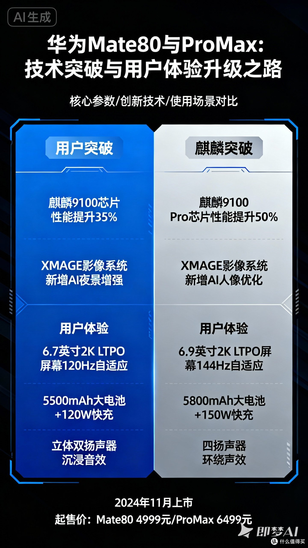 华为Mate80与苹果16 Pro Max技术对比_手机_什么值得买