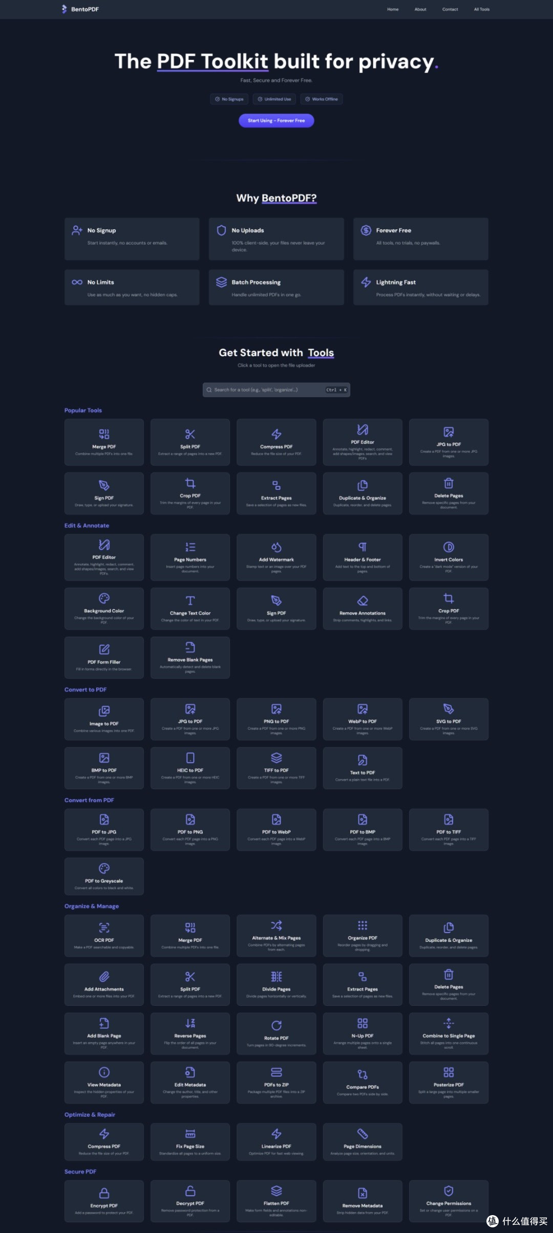 BentoPDF：隐私优先的神器？_办公软件_什么值得买